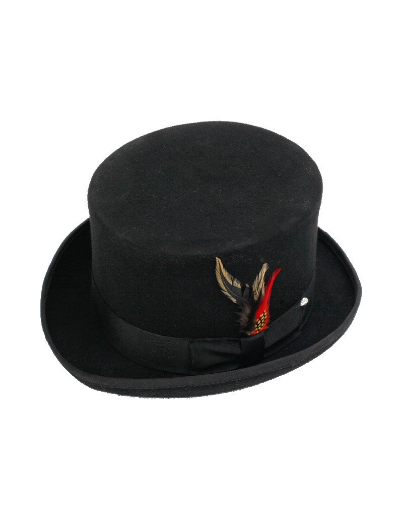 Men's 100% Wool Black Topper Top Hat By Capas – New Era Factory Outlet
